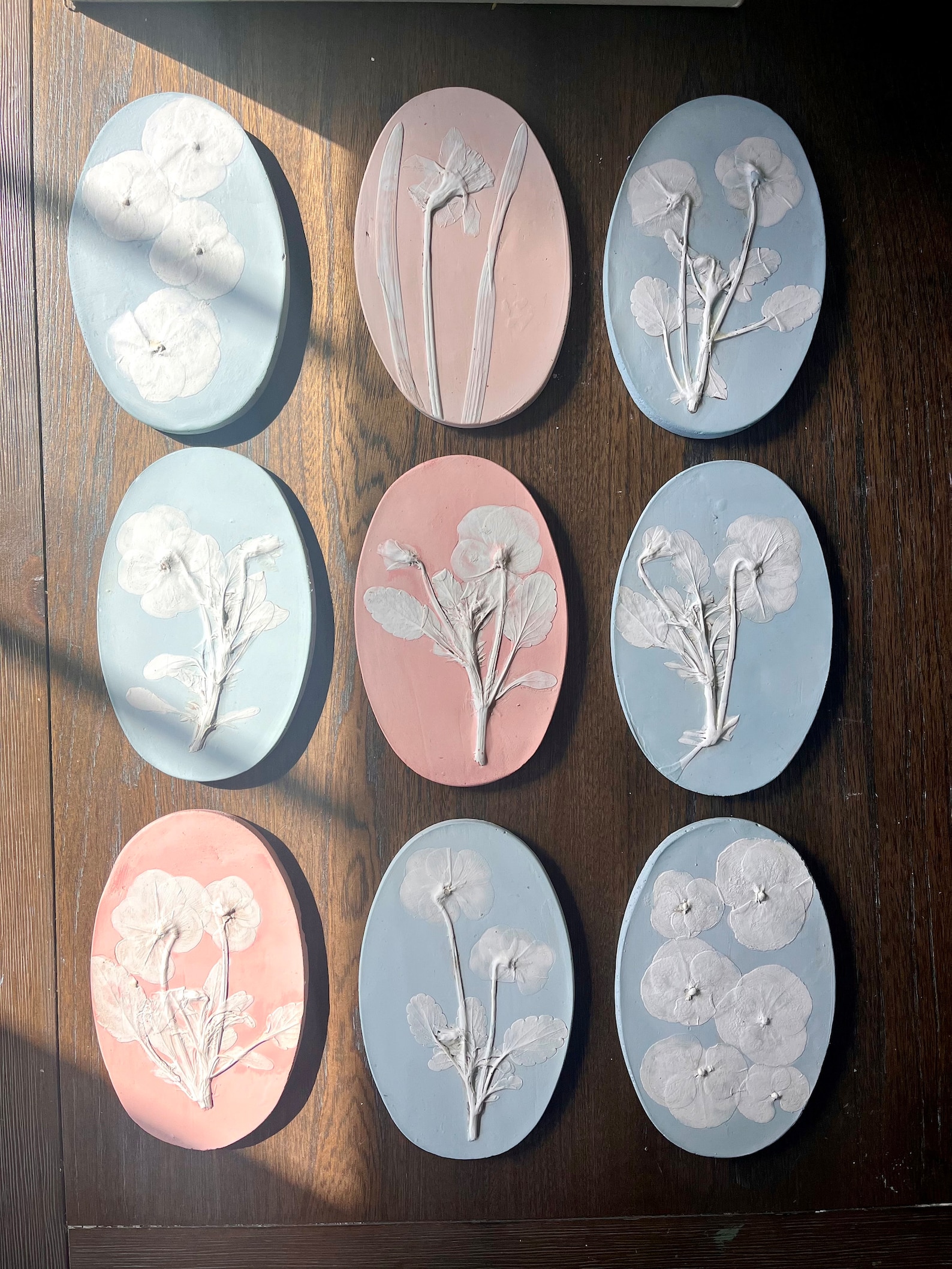 Oval Bas Relief Florals for Hanging holiday,easter,mothers Day Gifts - Etsy