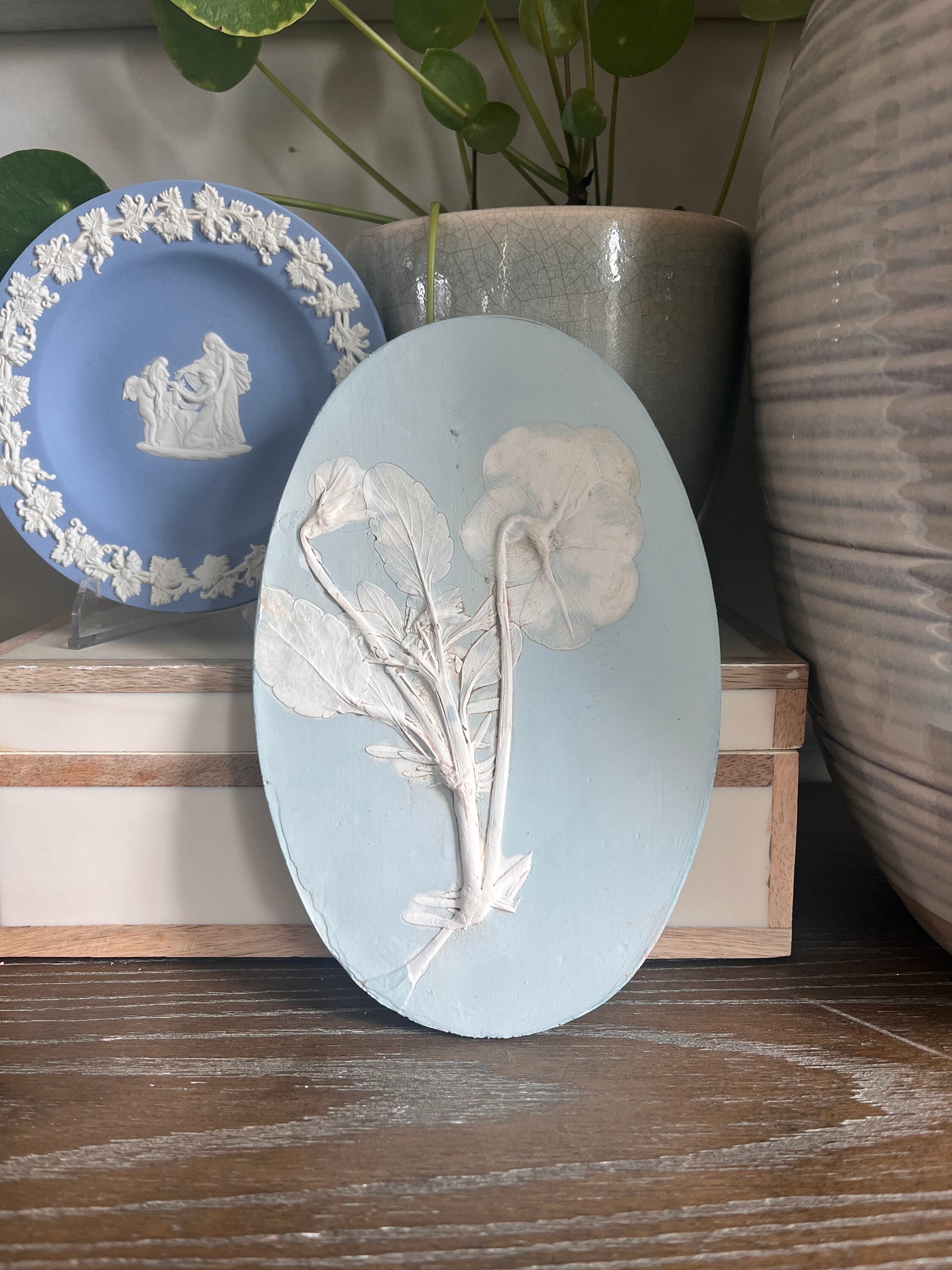 Oval Bas Relief Florals for Hanging holiday,easter,mothers Day Gifts - Etsy