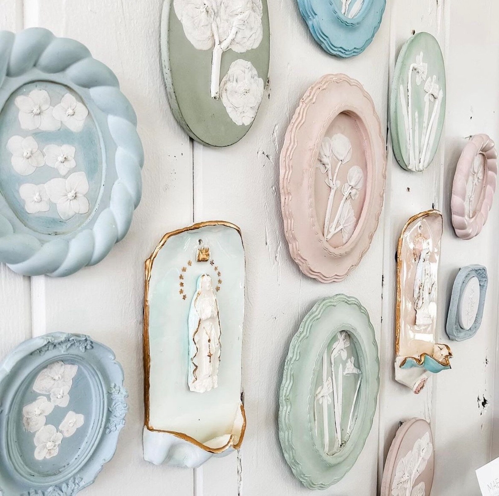 Oval Bas Relief Florals for Hanging holiday,easter,mothers Day Gifts - Etsy