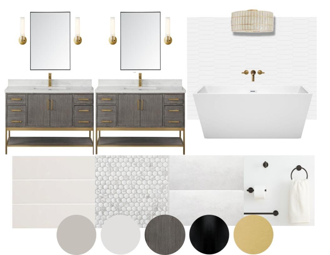 Bathroom Remodel Plumbing Vanity Tile and Lighting Selections and Mood ...