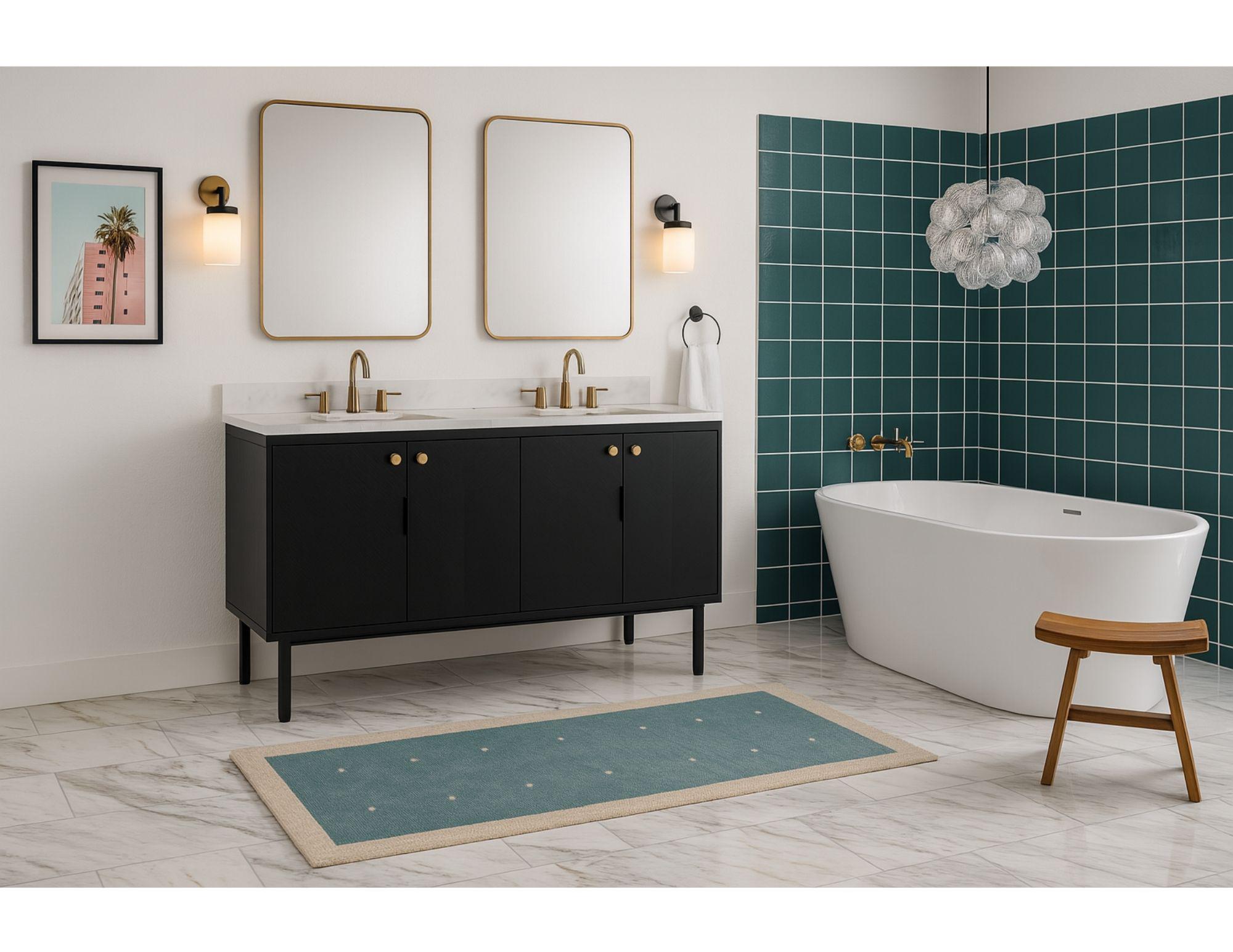 The Emma | Modern Eclectic Bathroom Design Package | Retro Remodel PDF ...