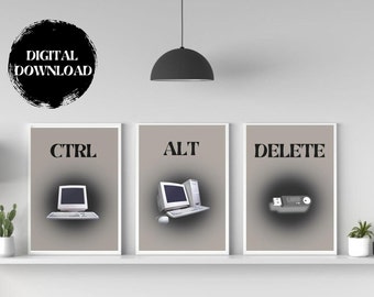 Ctrl Alt Delete Wall Art - Etsy