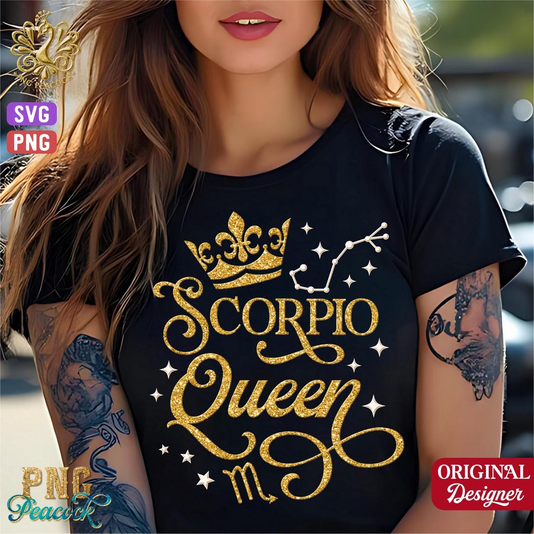 Scorpio Queen Svg Png, Scorpio Girl Svg, Scorpio Svg for Women, Zodiac ...