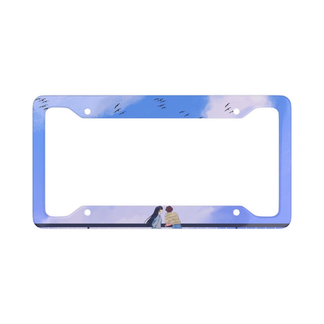 Cute Love Anime Car License Plate Frame Chibi Anime Car Tag - Etsy