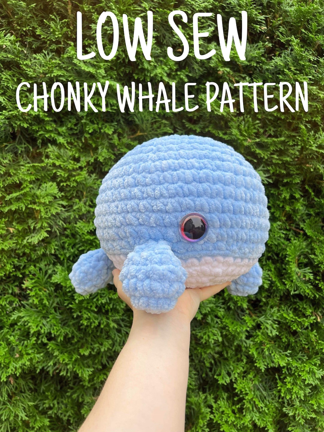 Chonky Whale Low Sew Crochet Pattern - Etsy