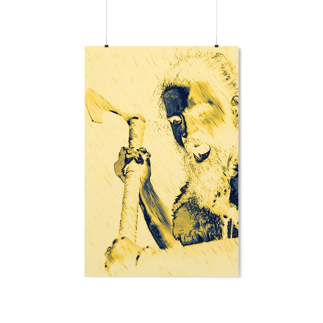 Warrior Abstract Poster Two Color Poster Duotone Poster - Etsy