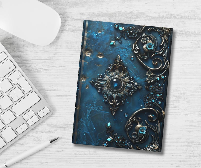 Deep Turquoise Winter Jeweled Storybook Matte Hardcover Journal, Lined ...