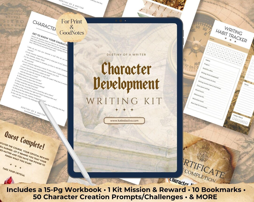 Character Development Writing Kit, Book Planner, Book Template, Story ...