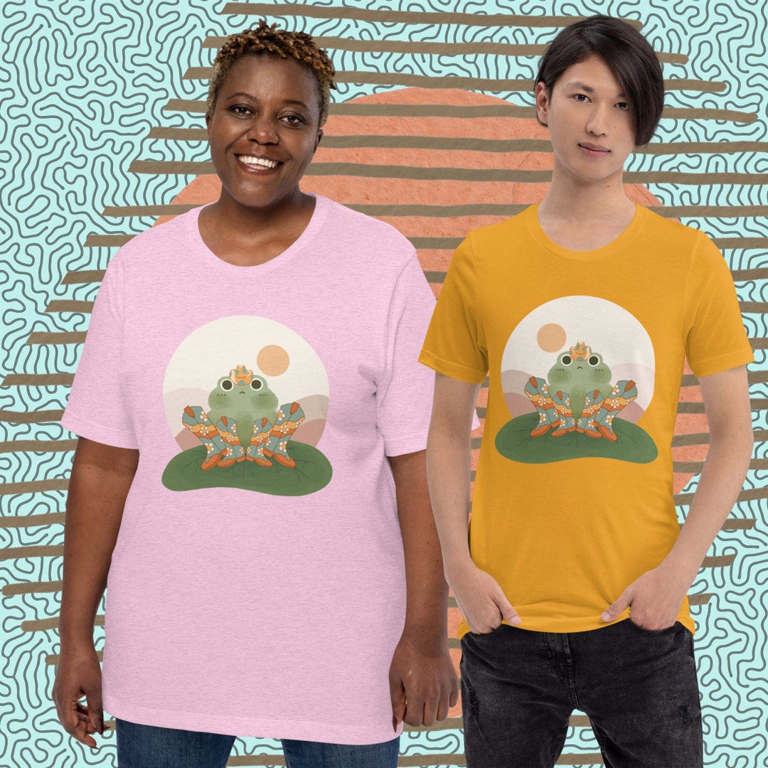 Cute Frog T-shirt Frog in Cowboy Costume Soft Jersey Tee adult - Etsy