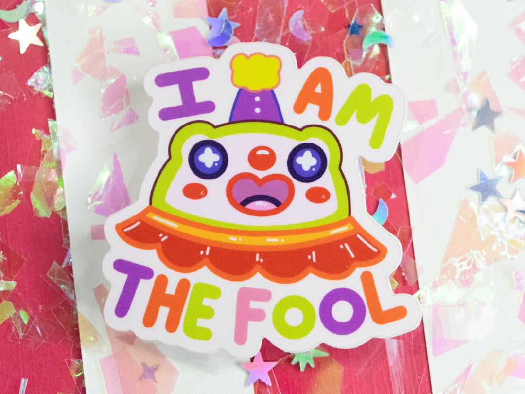 I Am the Fool Clown Frog Sticker Silly, Funny, Frog, Clowncore, Kidcore ...