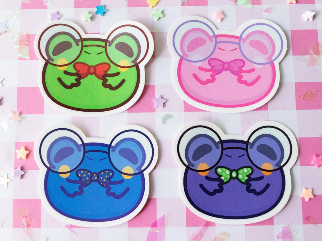 Book Bloop Vinyl Stickers | Library Frog | Kidcore | Sillycore ...