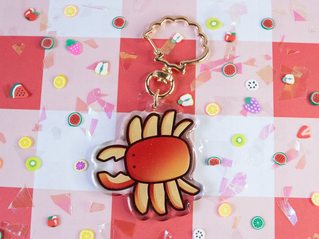Apple Crab Keychain | Snack Food | 90s | Kidcore | Cute Kawaii ...