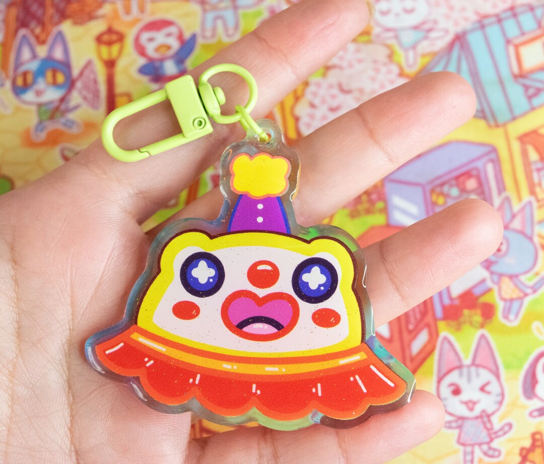Silly Clown Frog Keychain Sparkly Acrylic Charm, Clowncore, Kidcore ...