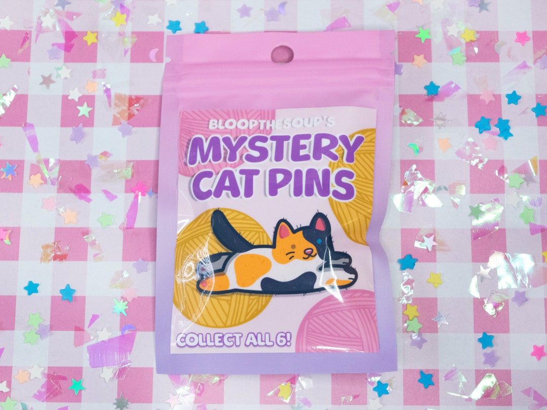Mystery Cat Pins Blind Bag! Series 1 - 1.5" Acrylic Pins, Epoxy Pins ...