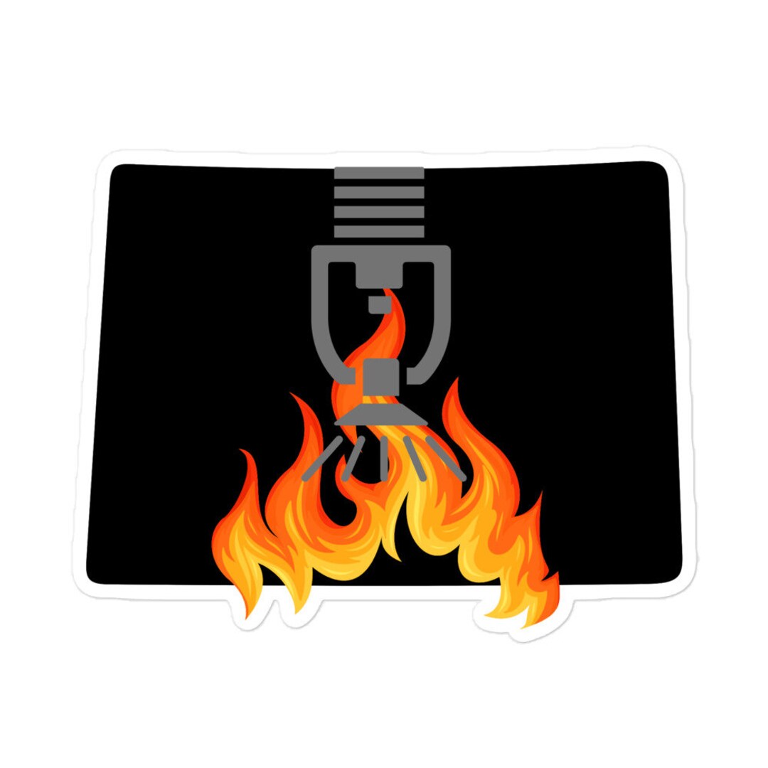 Colorado Fire Sprinkler Hardhat Sticker - Etsy