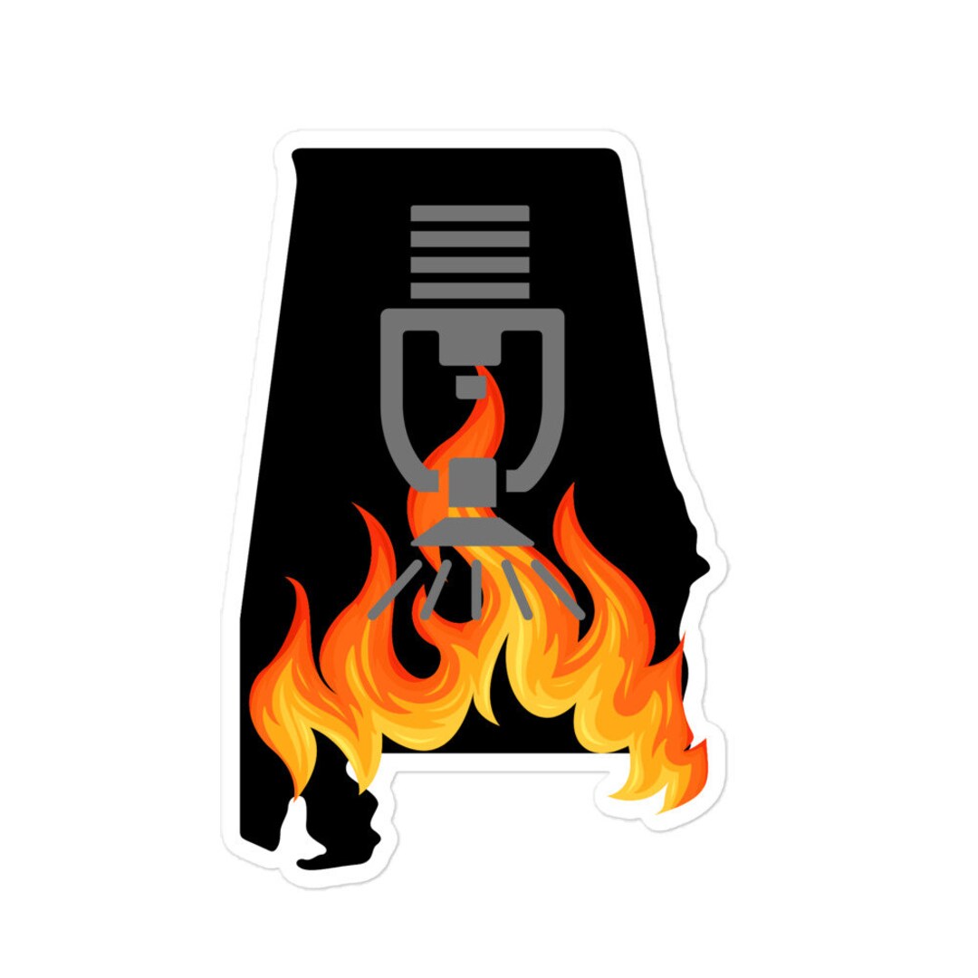 Alabama Sprinkler Fitter Hard Hat Sticker, Fire Protection Tech - Etsy