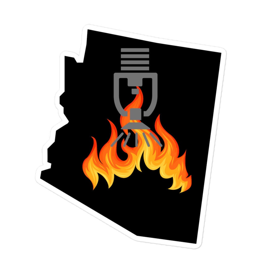 Arizona Sprinkler Fitter Hard Hat Sticker, Fire Protection Tech - Etsy