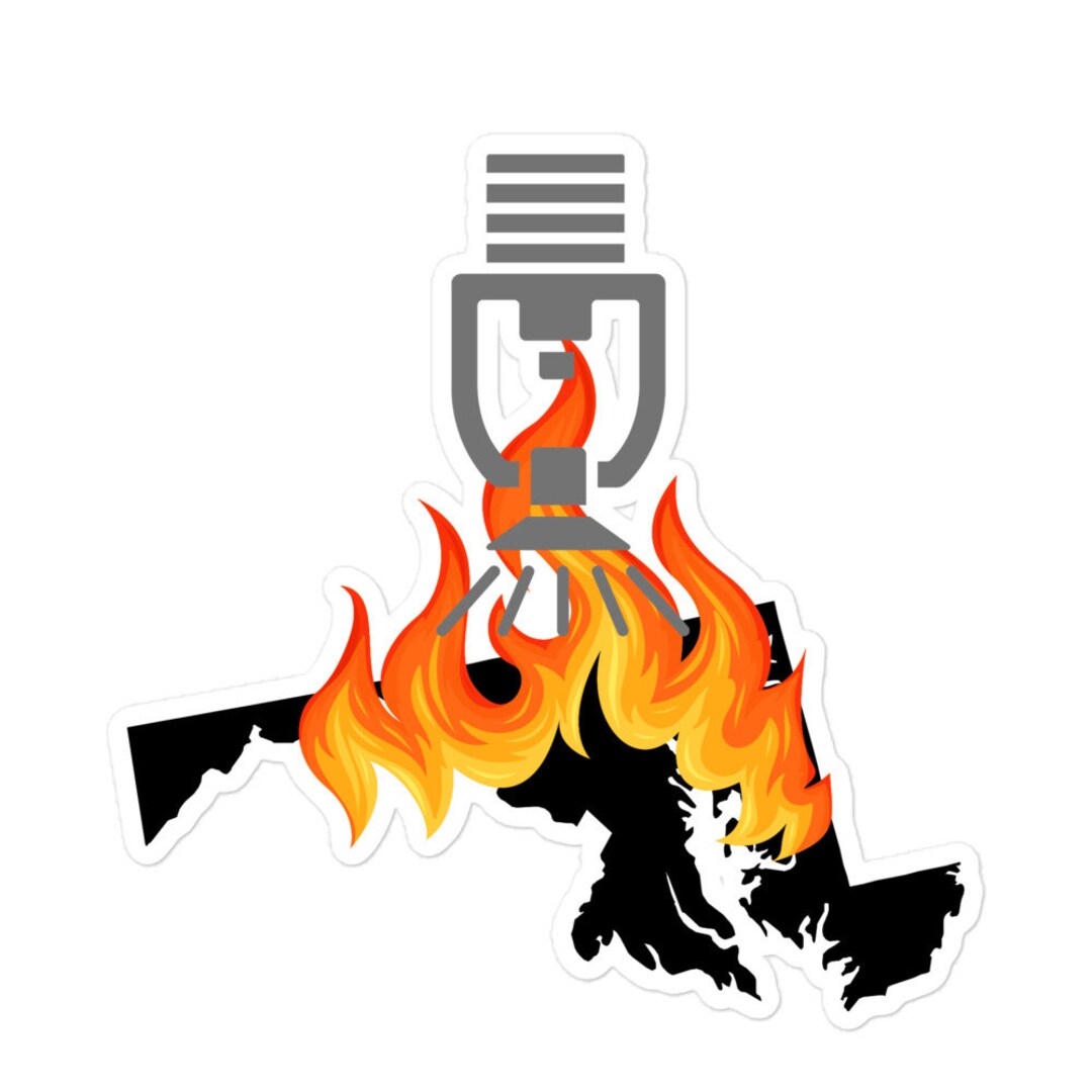 Maryland Fire Protection Sprinkler Fitter Sticker - Etsy