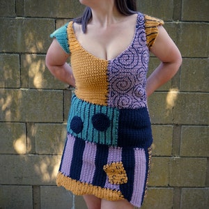 The Sally Dress — PDF Crochet Pattern // Crochet Dress // Halloween ...