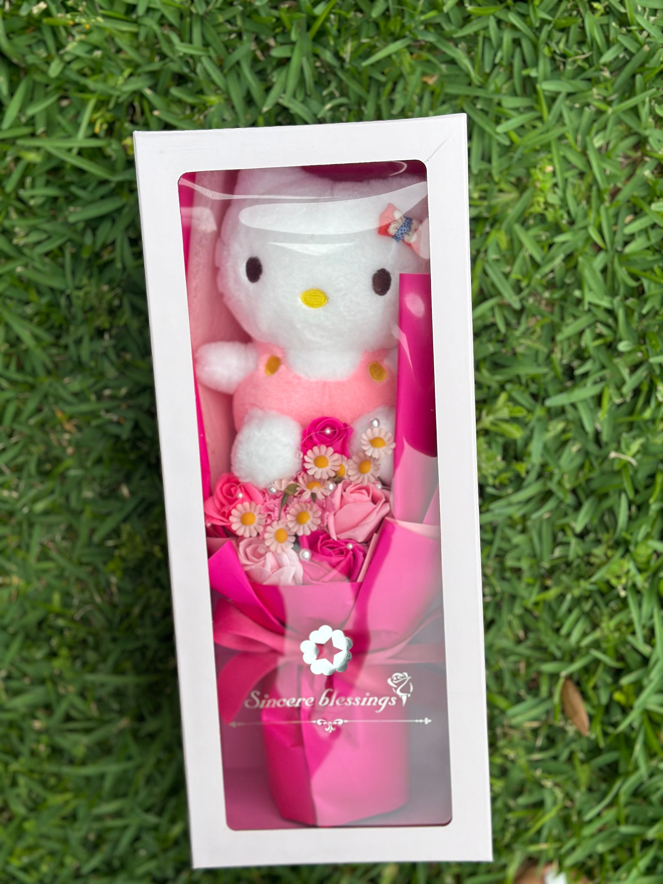 Hello Kitty Bouquet/hello Kitty Plush/bouquet in a Box With Lights - Etsy