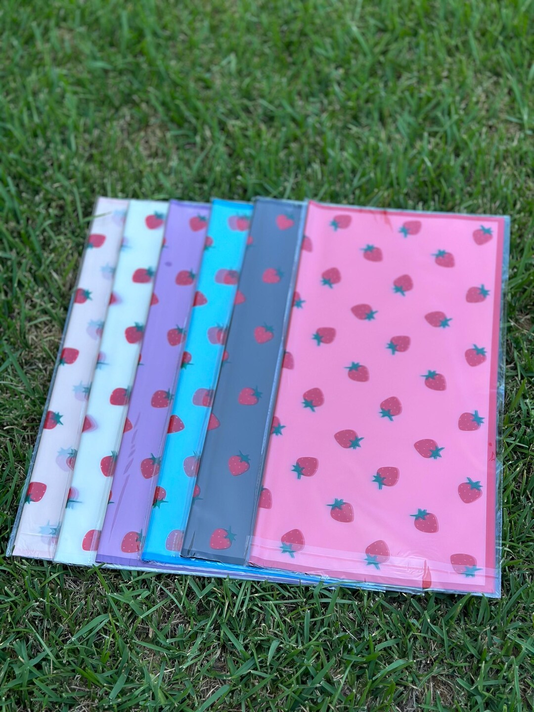 Strawberry Korean Paper/fresita Papel Koreano Para Ramos/wrapping Paper ...