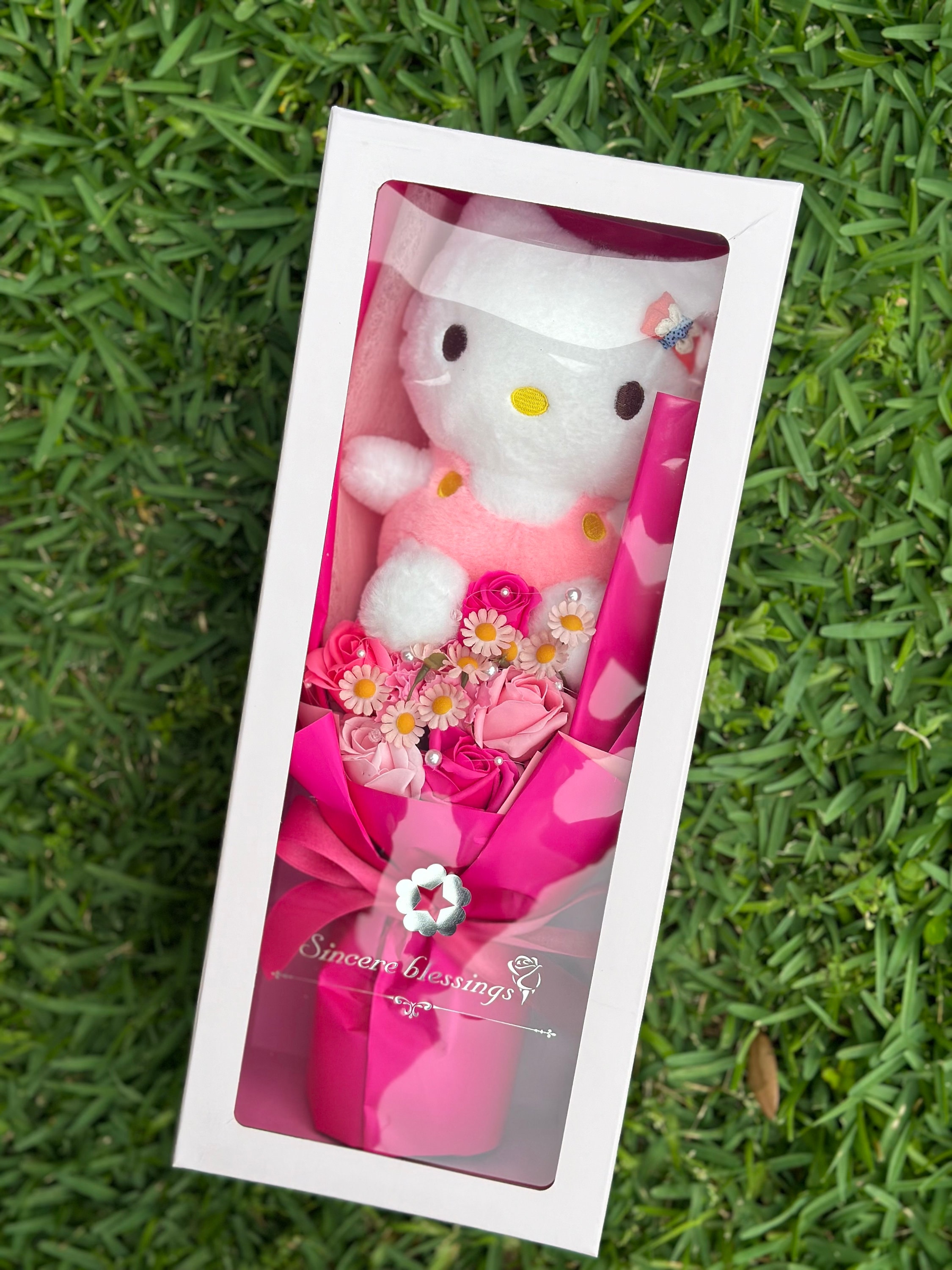 Hello Kitty Bouquet/hello Kitty Plush/bouquet in a Box With Lights - Etsy