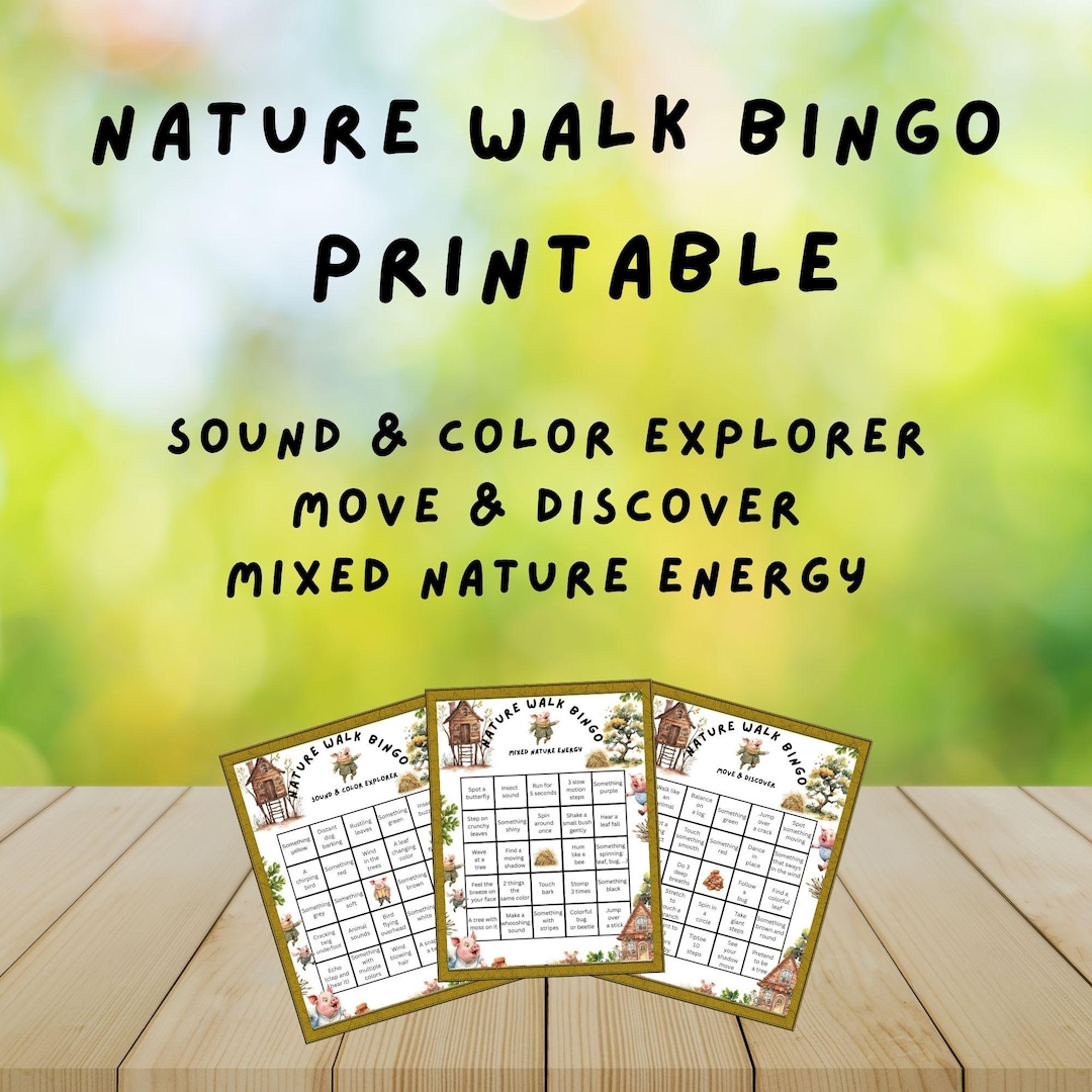 Nature Walk Bingo | Sensory Activity, Scavenger Hunt, Homeschool ...