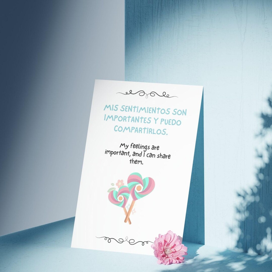 21 Bilingual Spanish/english Affirmation Cards for Kids Homeschooling ...