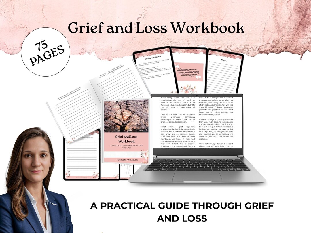 Grief and Loss Workbook for Teens and Adults, Grief Journal, Coping ...