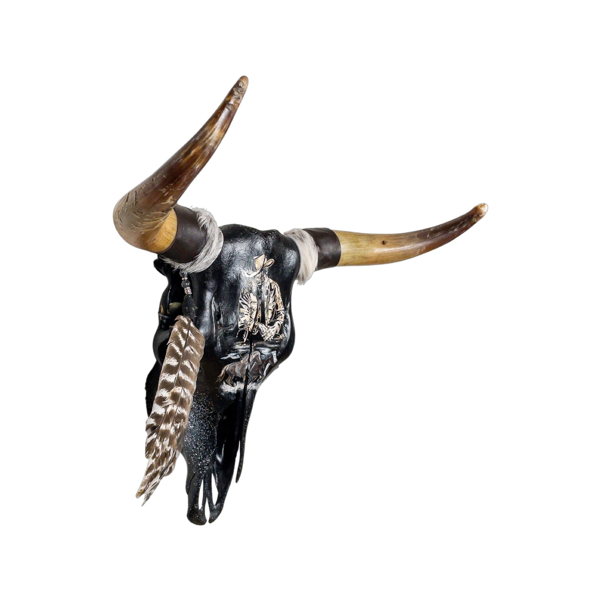 Longhorn Engraved Skull Taxidermy Wall Decor - Item #: 1066 - Etsy