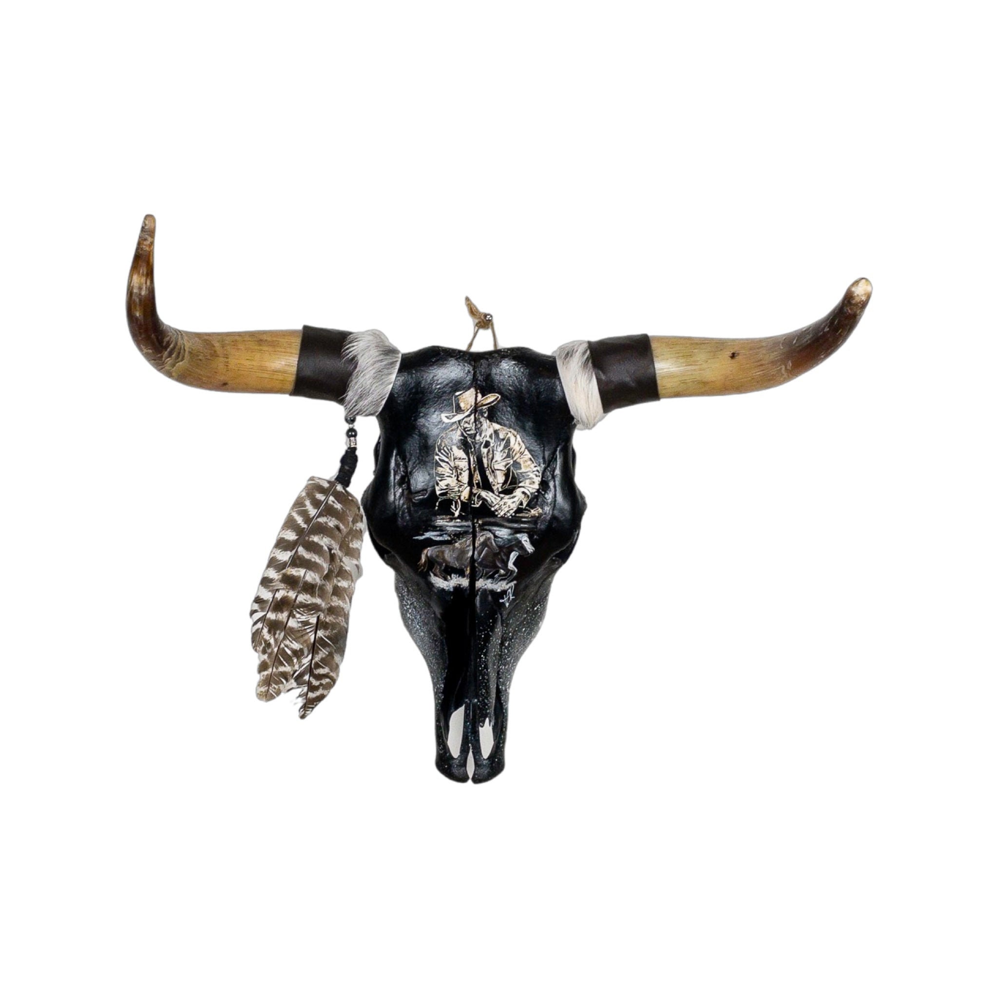 Longhorn Engraved Skull Taxidermy Wall Decor - Item #: 1066 - Etsy
