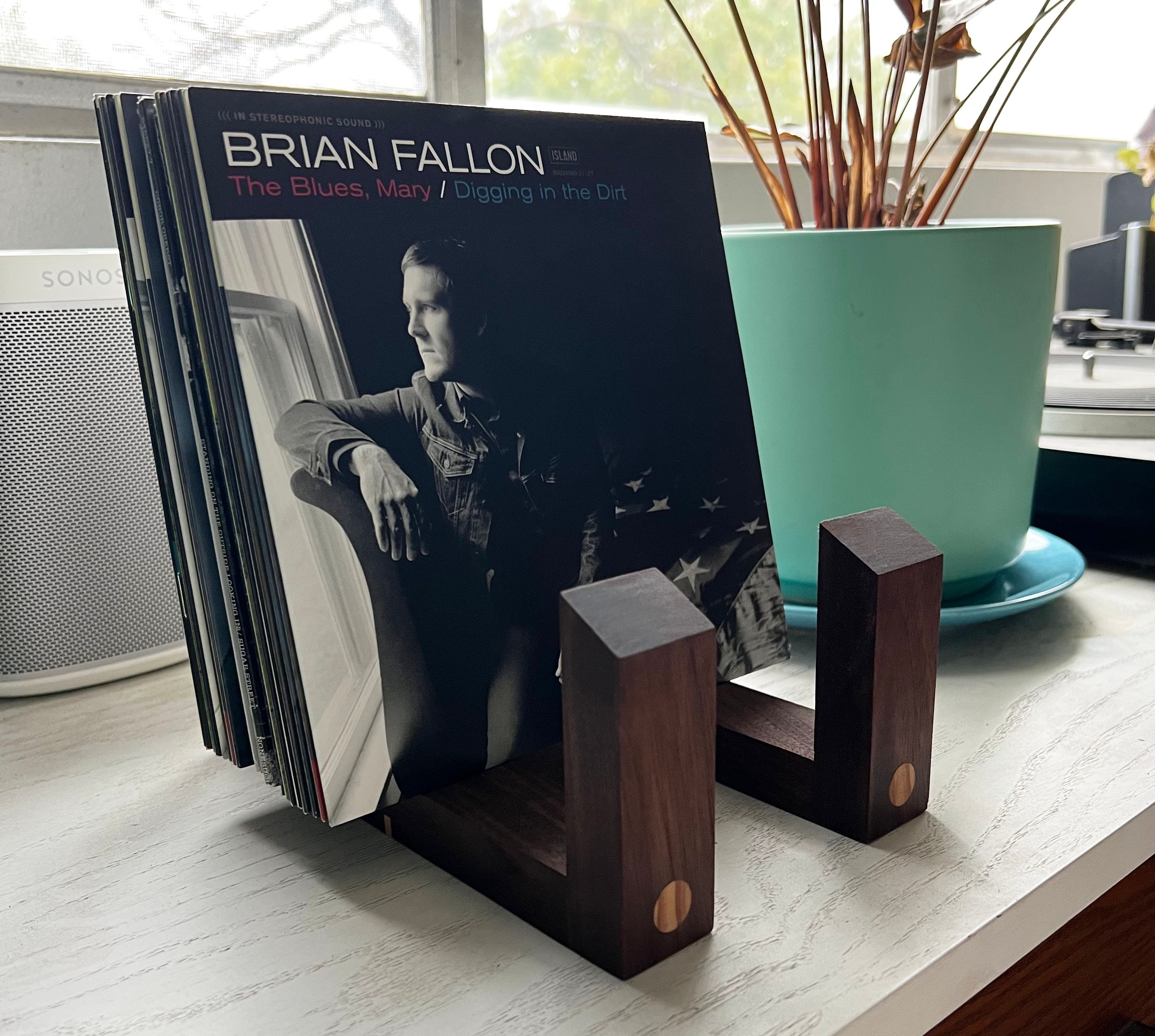 Mid-century Walnut Vinyl 7 / 45 RPM Record Holder / Display Rack ...