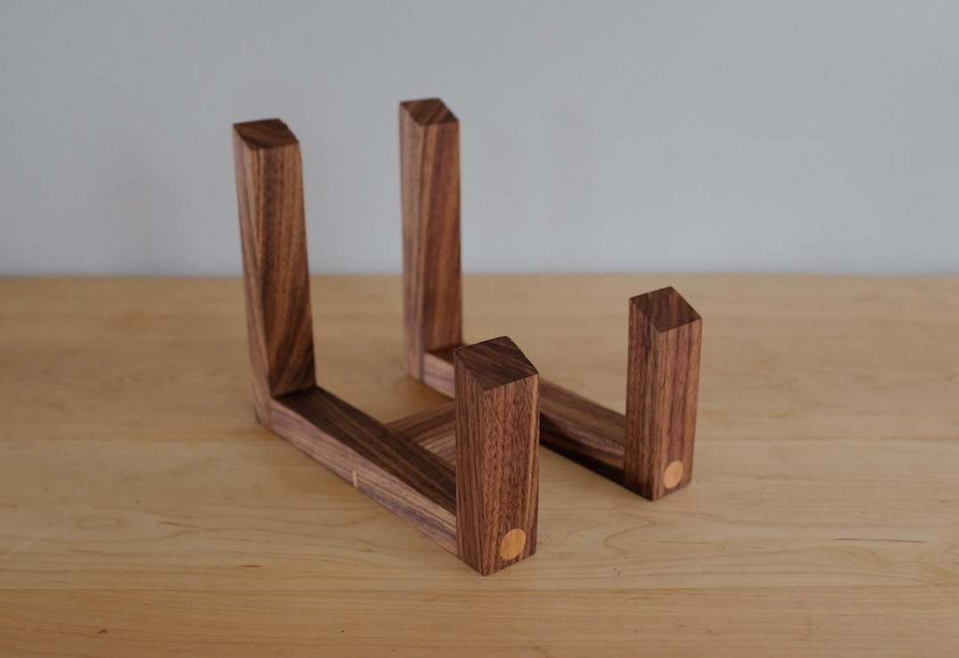 Mid-century Walnut Vinyl 7" / 45 RPM Record Holder / Display Rack ...