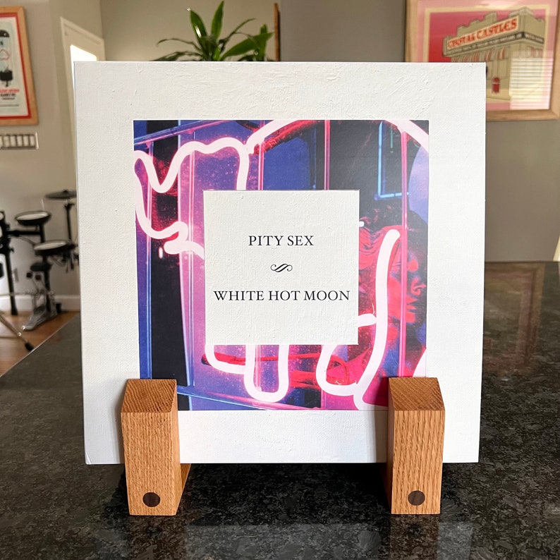 Mid-century Red Oak Vinyl Record Holder / Rack With Walnut Accents - Etsy