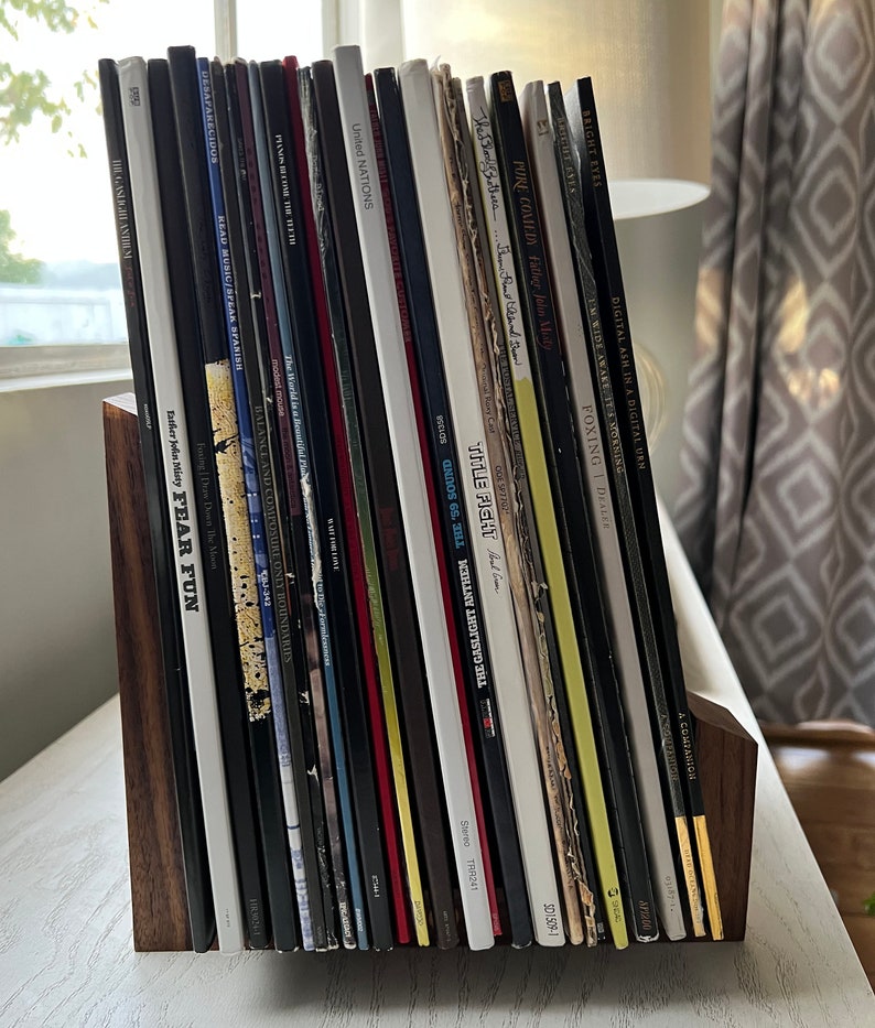 Mid-century Walnut Vinyl Record Holder / Display Rack - Etsy