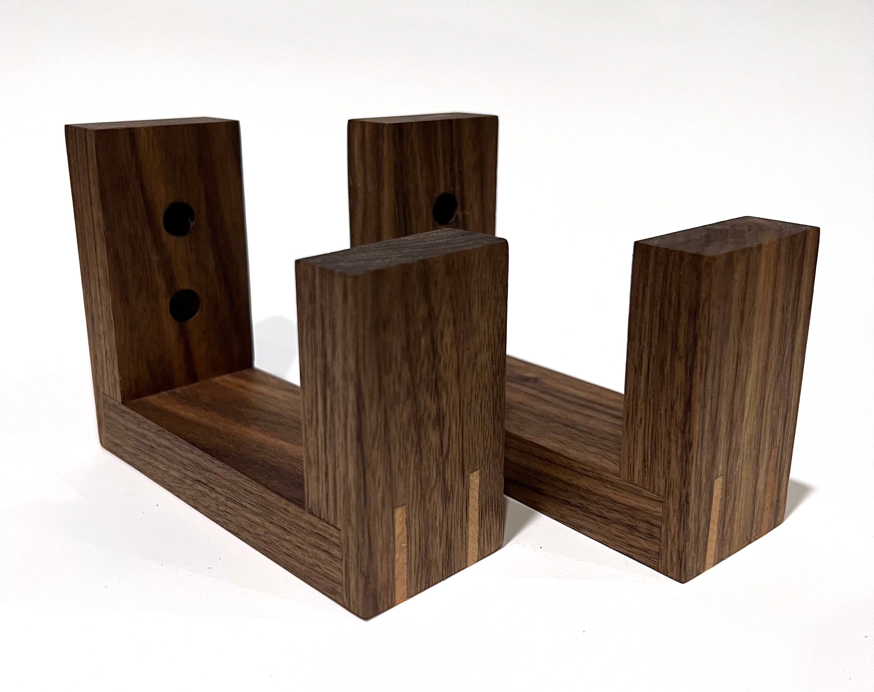 Mid-century Modern Wood Vinyl Record Wall Mount Display Rack Maple Oak ...