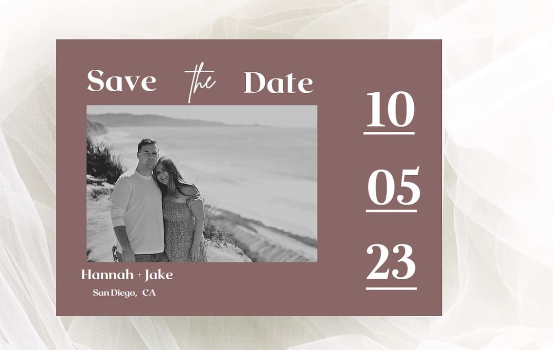 Save the Date Edit - Wedding Color - Etsy