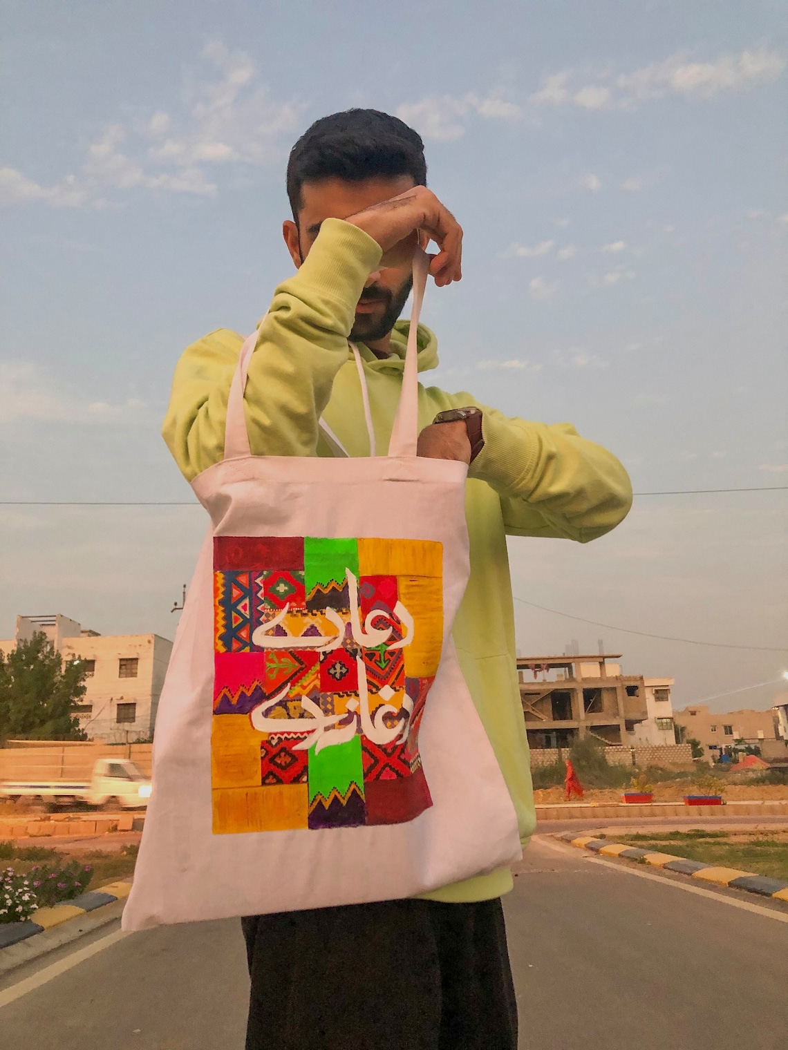 Pakistani Truck Art | Colorful Tote Bag | Pakistani Art | Poetry Art ...