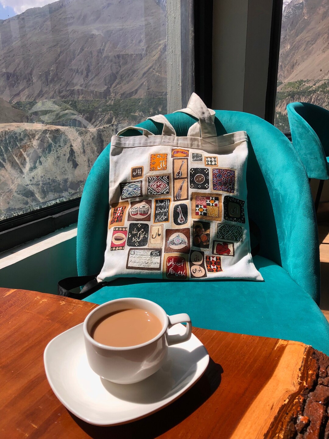 Handpainted White Canvas Tote Bag for Mom Desi Art Pakistani Gift ...