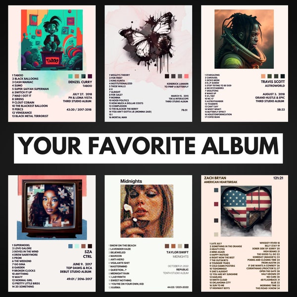 Custom Album Cover Svg - Etsy