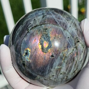 Large Flashy Lab Sphere, Purple Blue Pink Yellow Flash, Rainbow Flash ...
