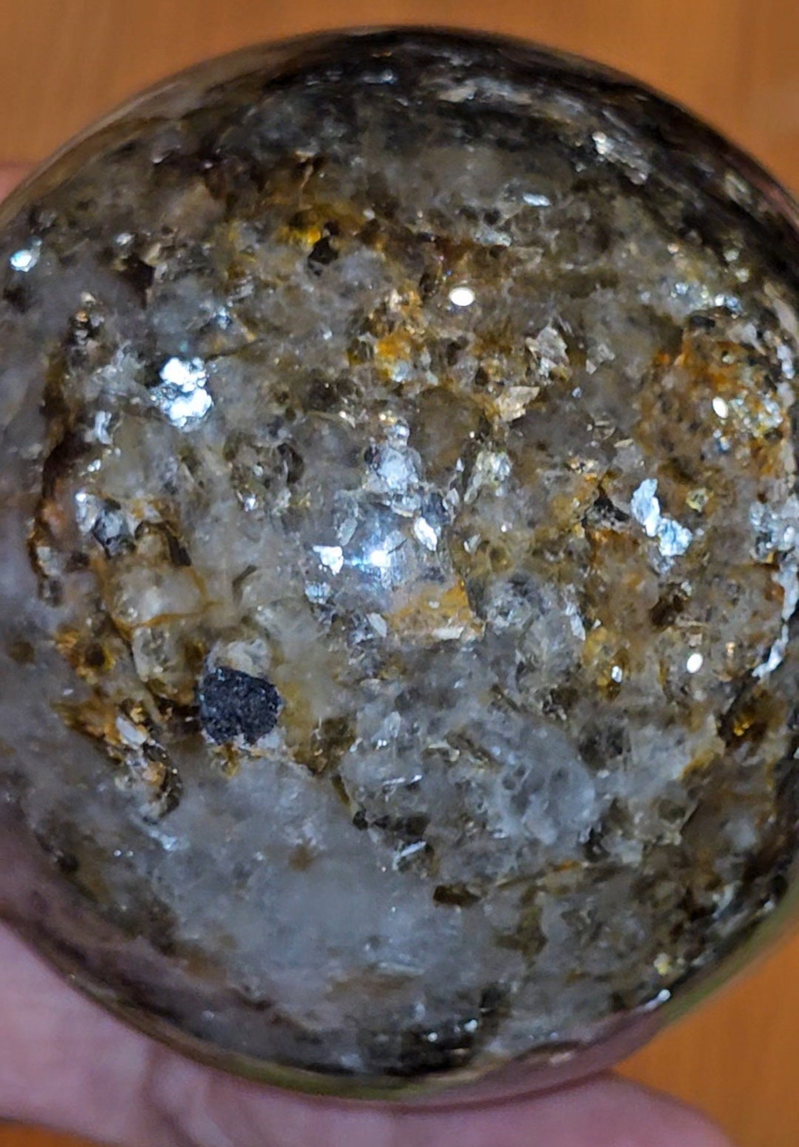 Sunstone With Green Mica, Green Tourmaline, Clear Quartz, Smokey Quartz ...