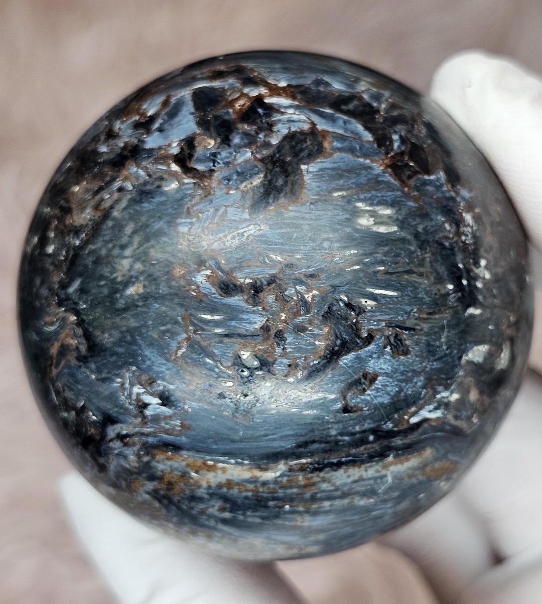 Blue Pietersite Sphere, Namibia, Rare, Large - Etsy