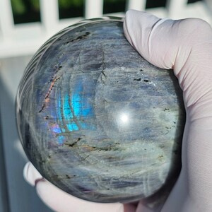 Large Flashy Lab Sphere, Purple Blue Pink Yellow Flash, Rainbow Flash ...