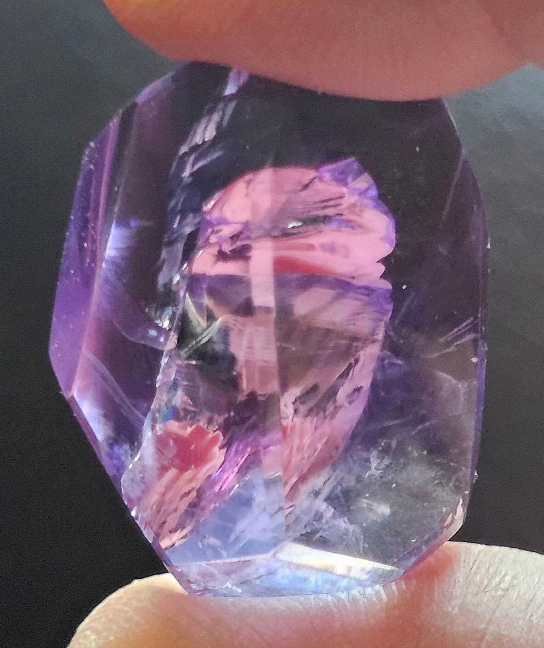 Faceted Amethyst Gem, High Quality, Uruguayan, Handcarved Deep Purple ...