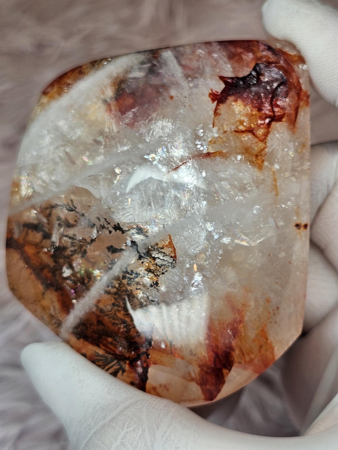 Dendritic Fire Quartz Freeform, Hematoid Quartz, Hematite, Quartz With ...