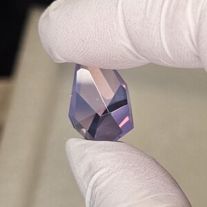 Hand Carved Lavender Moon Quartz Crystal Gem: Rare High Clarity Stone ...