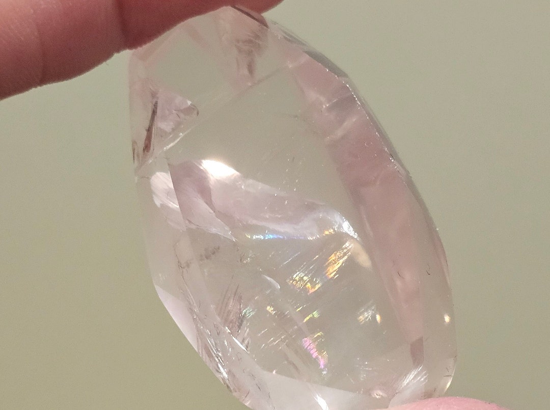 Rose Quartz Rainbow Crystal Gem From Mozambique, Asterism, Star Gem - Etsy