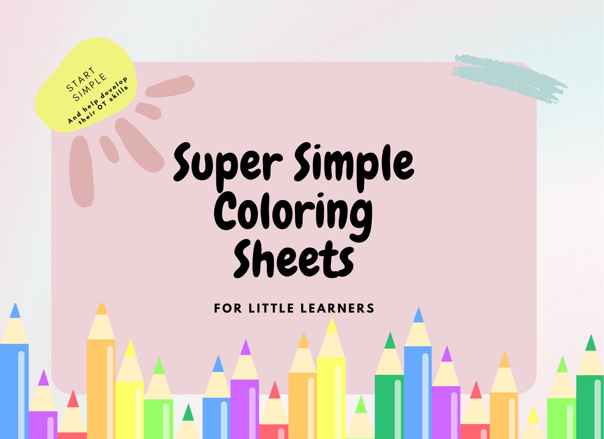 Super Simple Coloring Sheets for Early Learners - Etsy