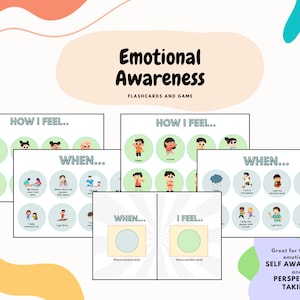 Emotions, Self Awareness, Perspective Taking, Flashcards, Activity ...